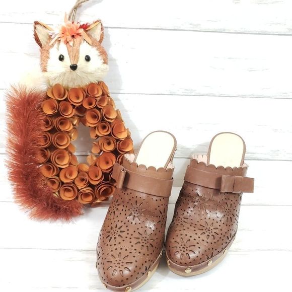 kate spade | Shoes | Kate Spade Cala Laser Cut Clogs Nwob Size 75 ...